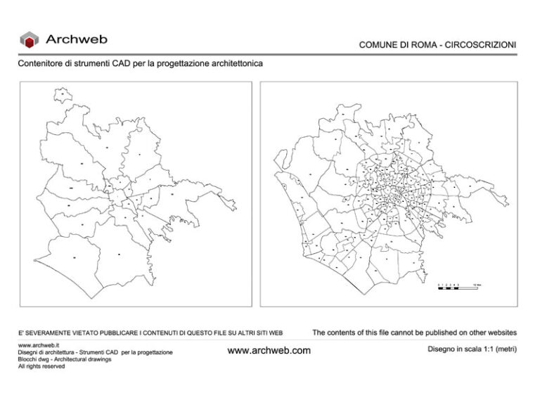 Rome - Carte des communes - Archweb