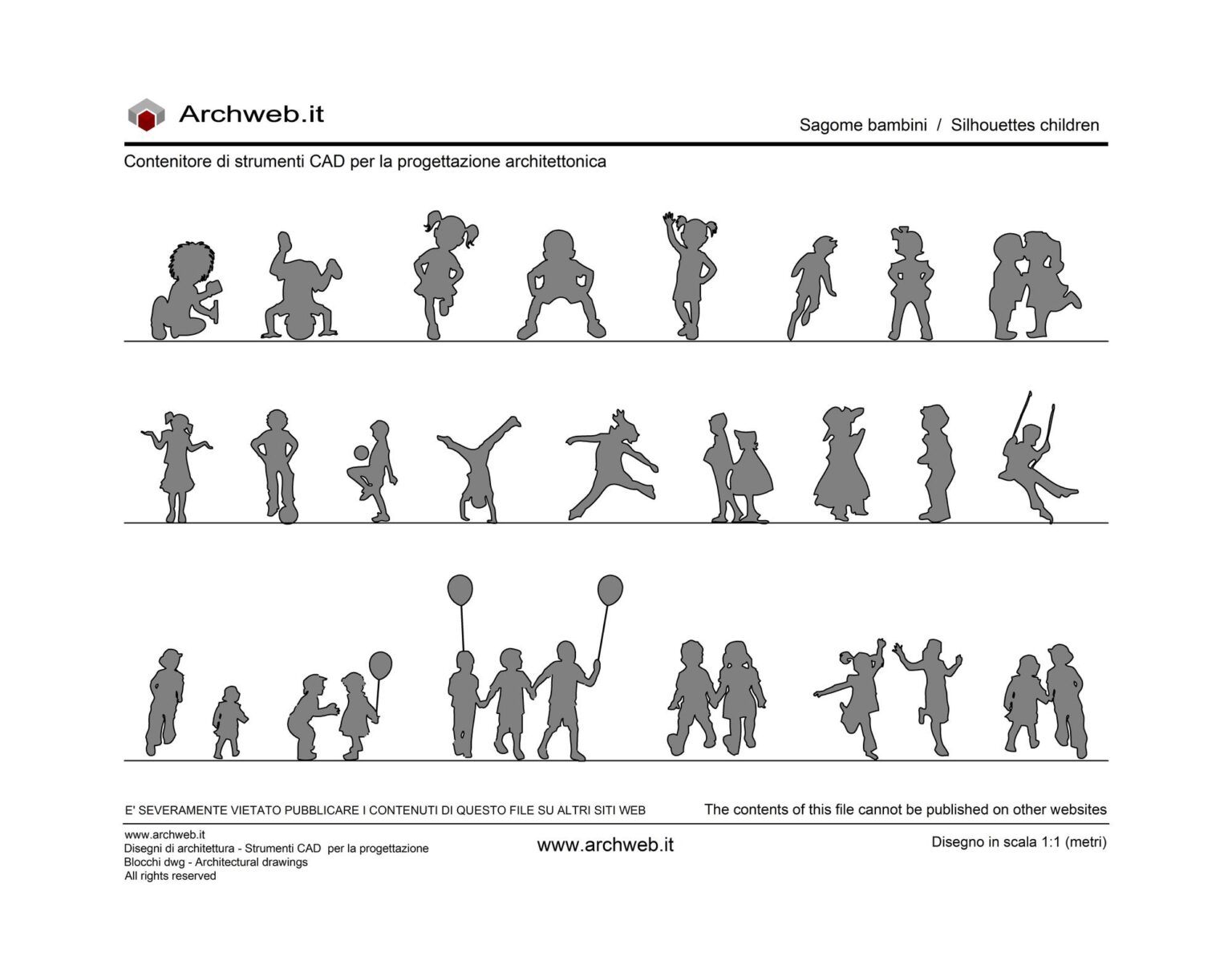Spielende Kinder - Archweb dwg