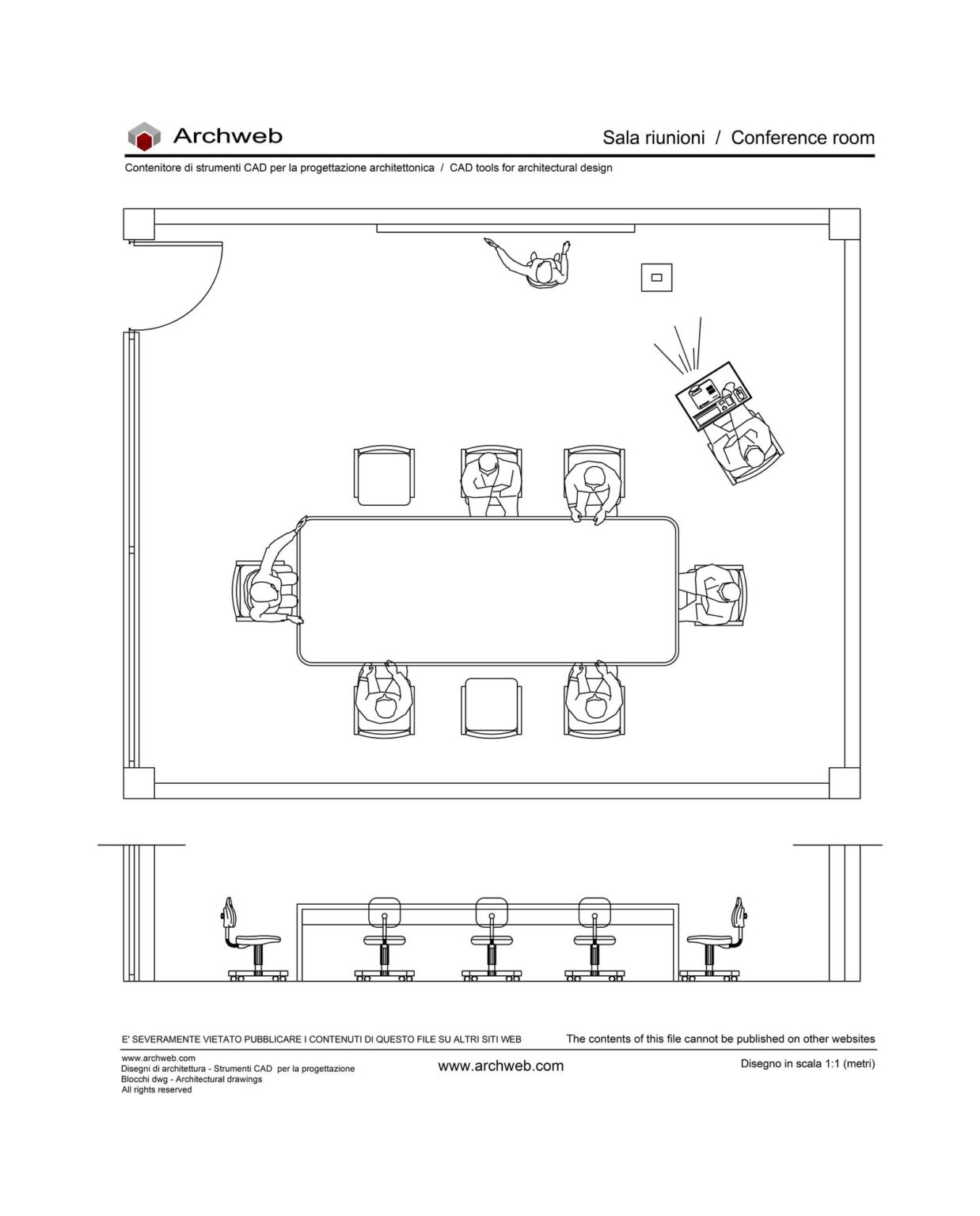 Sala riunioni 03 - Archweb dwg