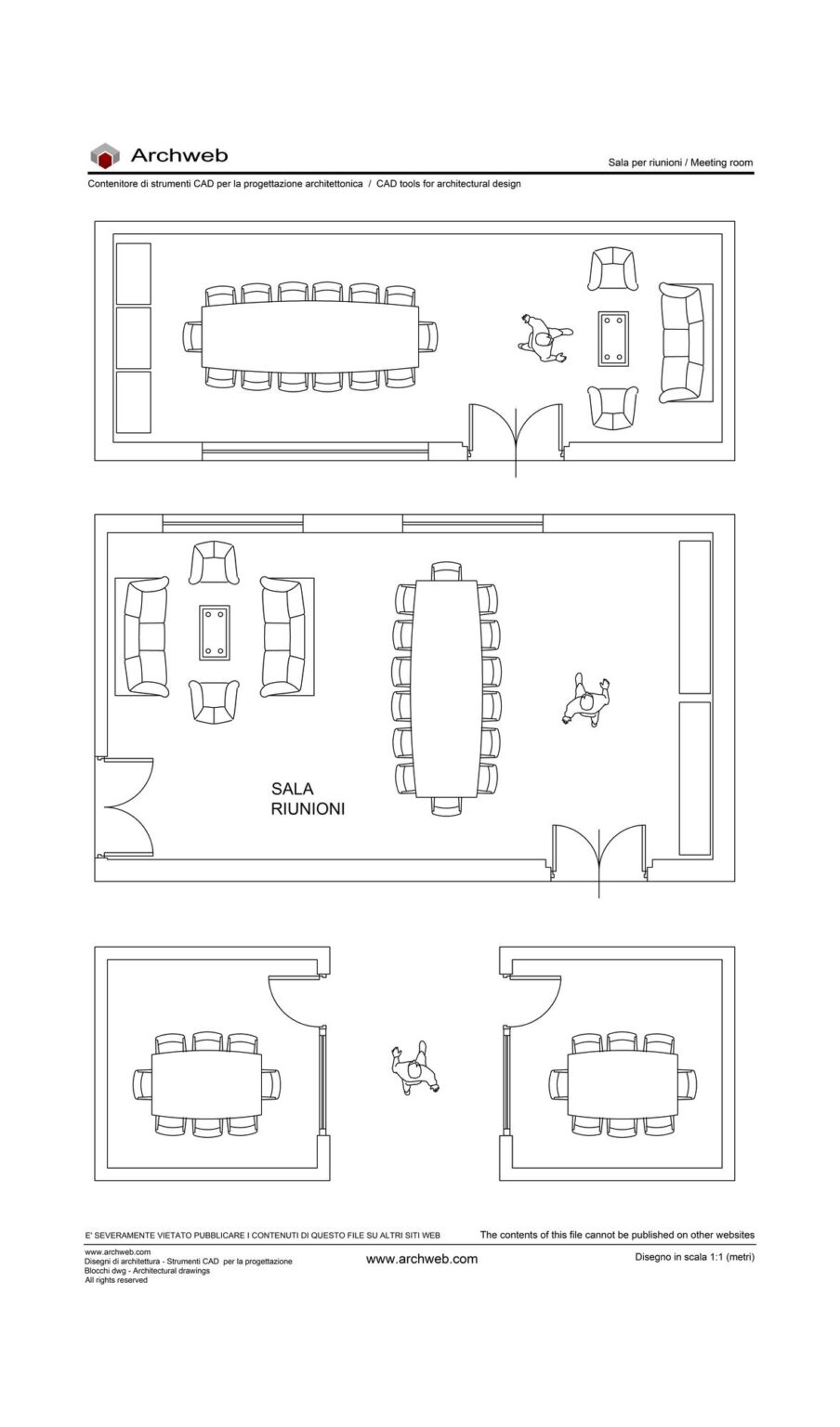 Sala de reuniones 04 - Archweb dwg