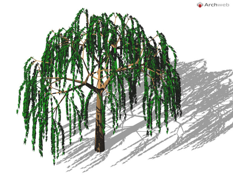 3D trees dwg