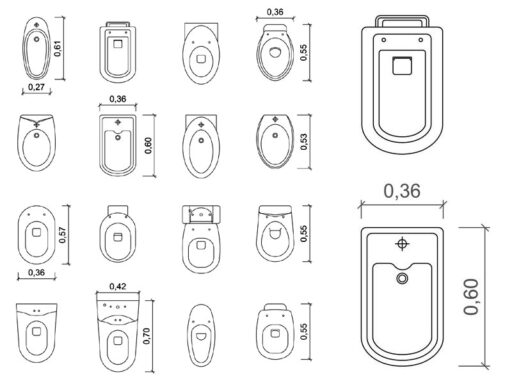 Bloques de AutoCAD para sanitarios - Archweb