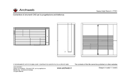 Sauna - Turkish bath - Archweb dwg