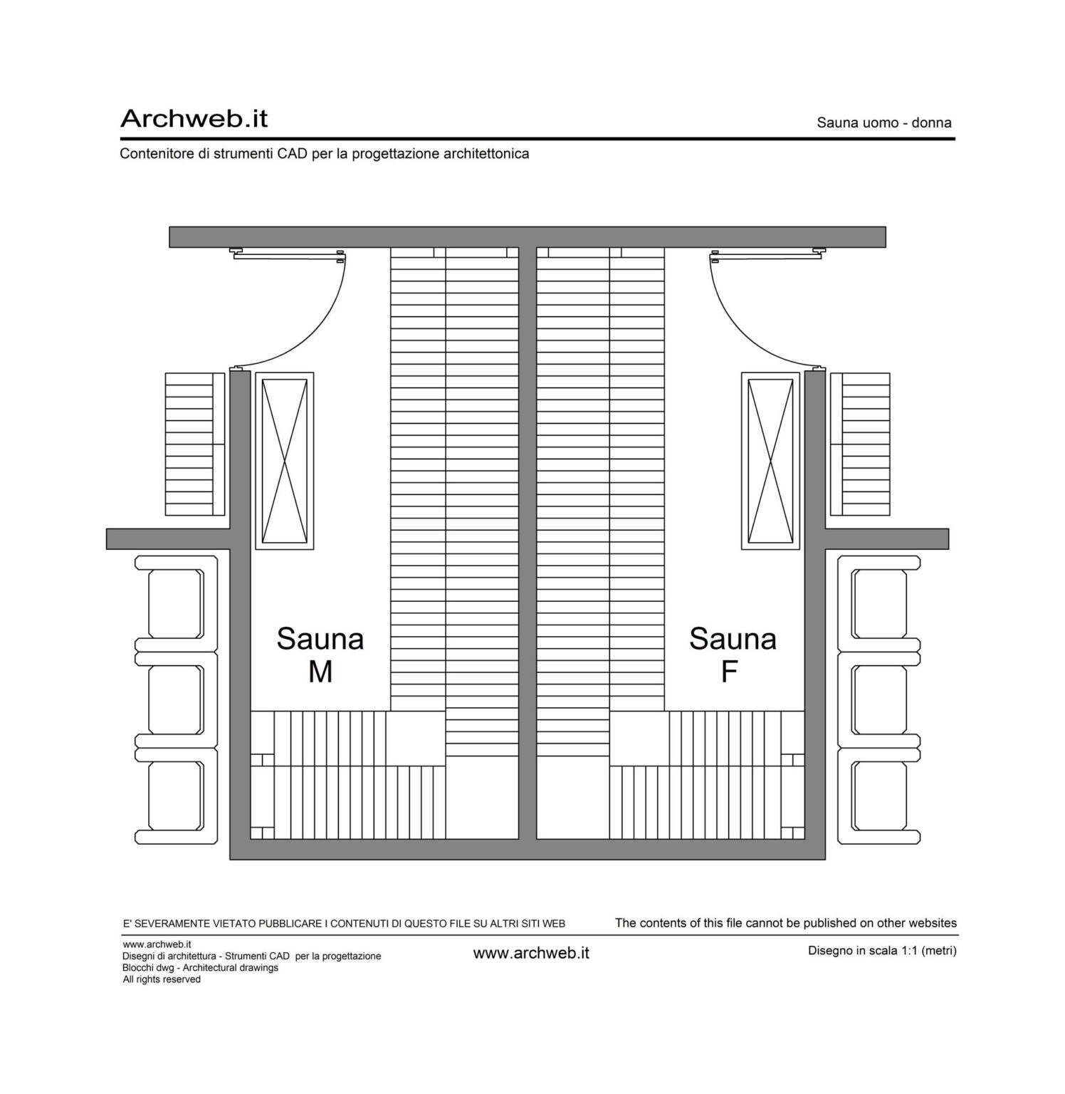 Sauna - Baño turco - Archweb dwg