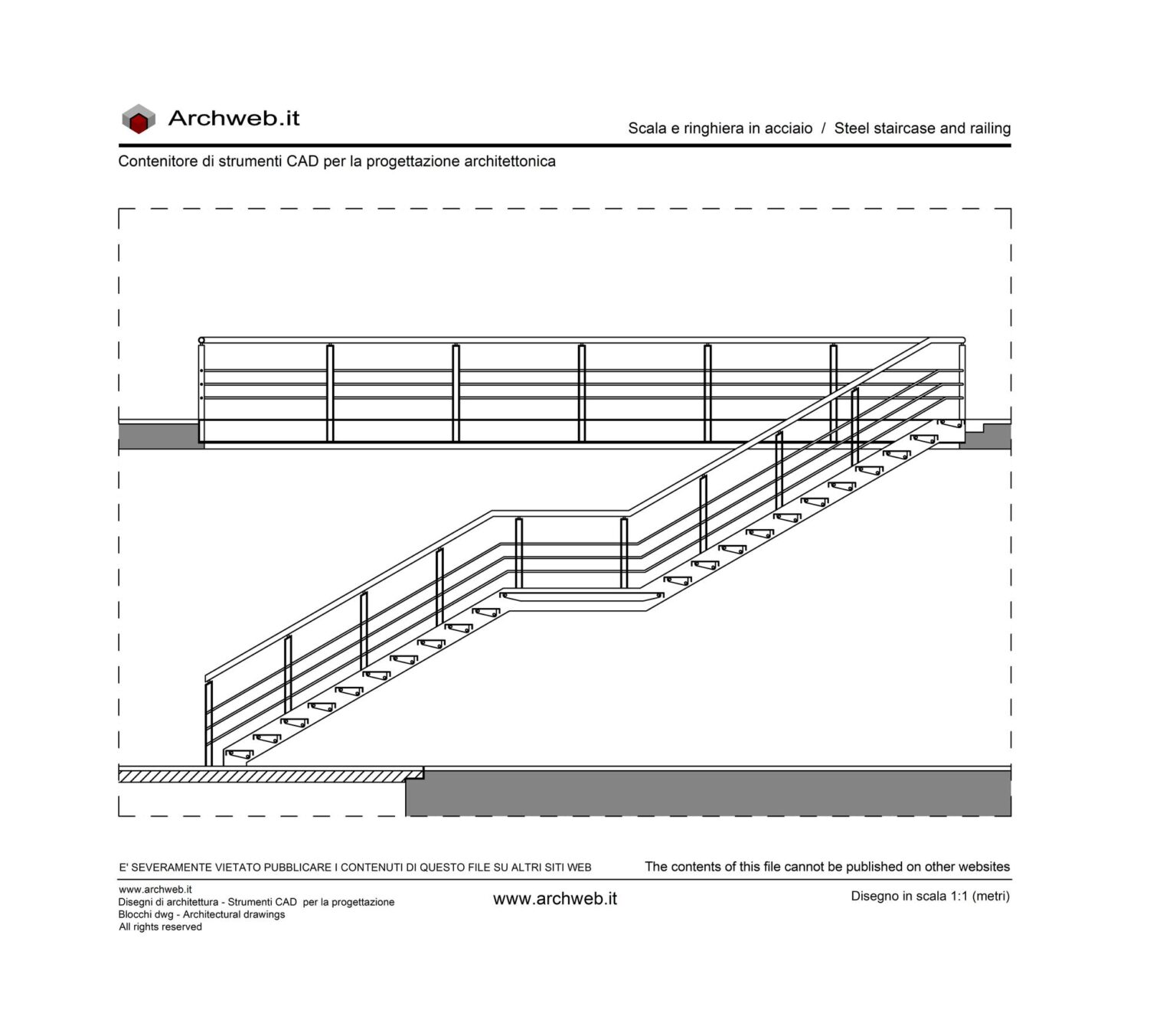 Escalera de acero 04 - Archweb dwg