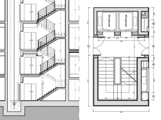 Ascensores - Conexiones verticales - Archweb dwg