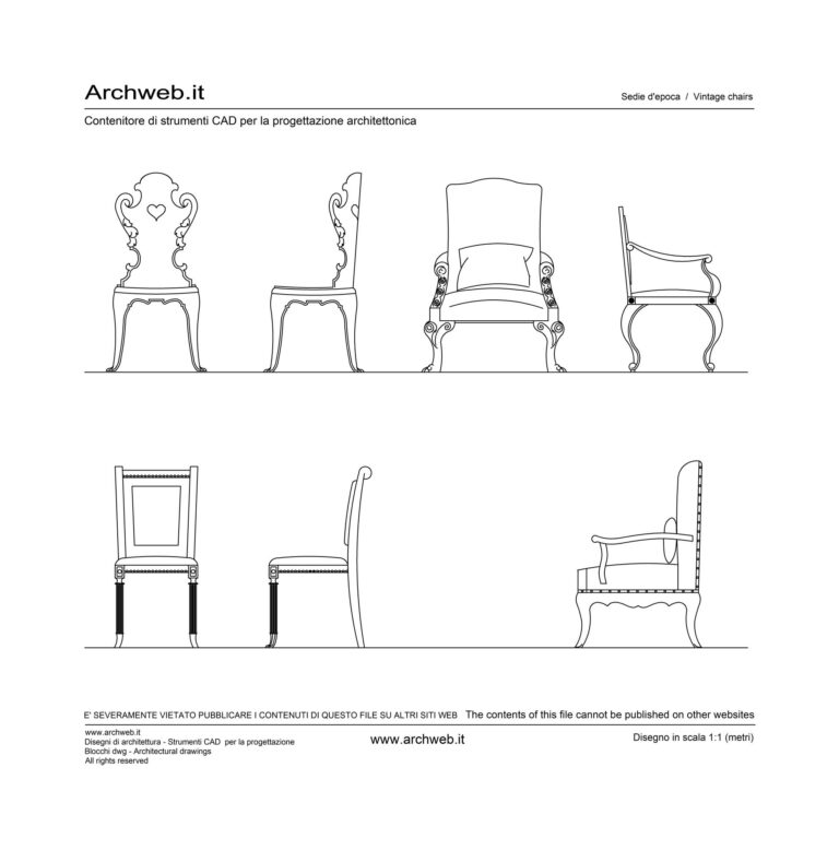 Chairs - Stools - Archweb dwg