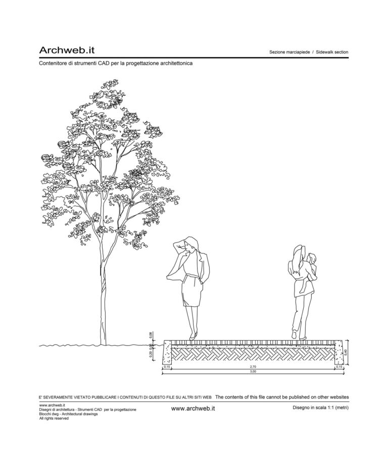 Sidewalk Section 1 - Archweb dwg