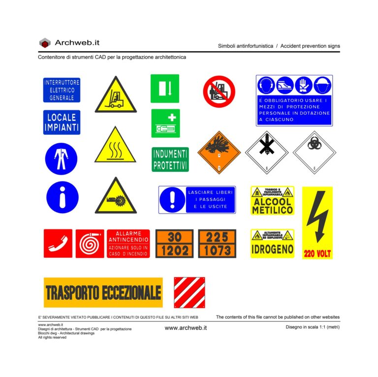 Safety symbols - Archweb dwg