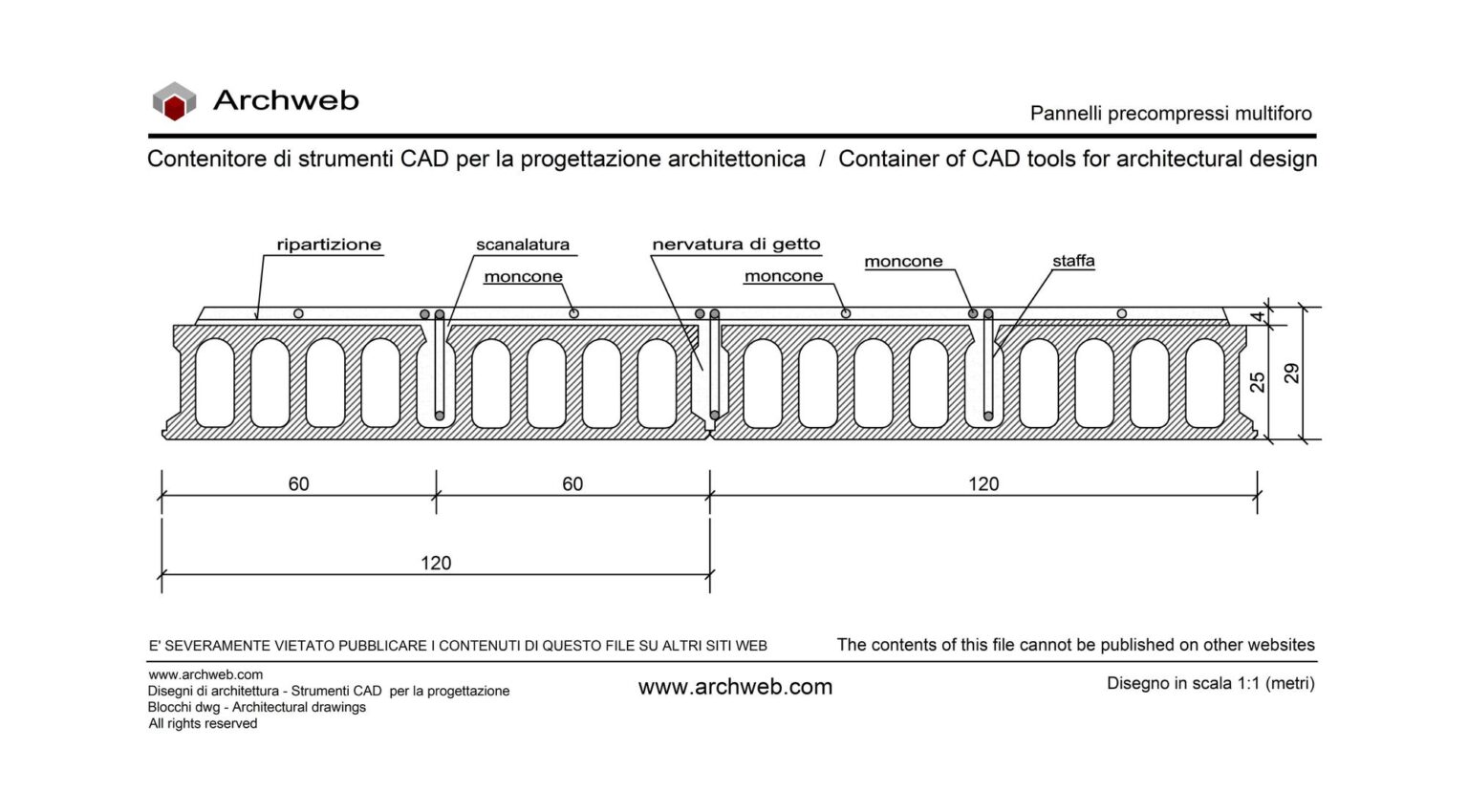 Solai In Pannelli Precompressi Archweb Dwg