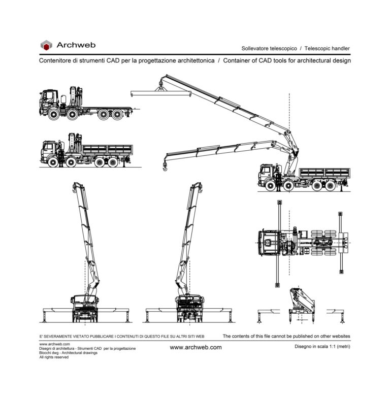 Telescopic lifts and aerial platforms - Archweb drawings