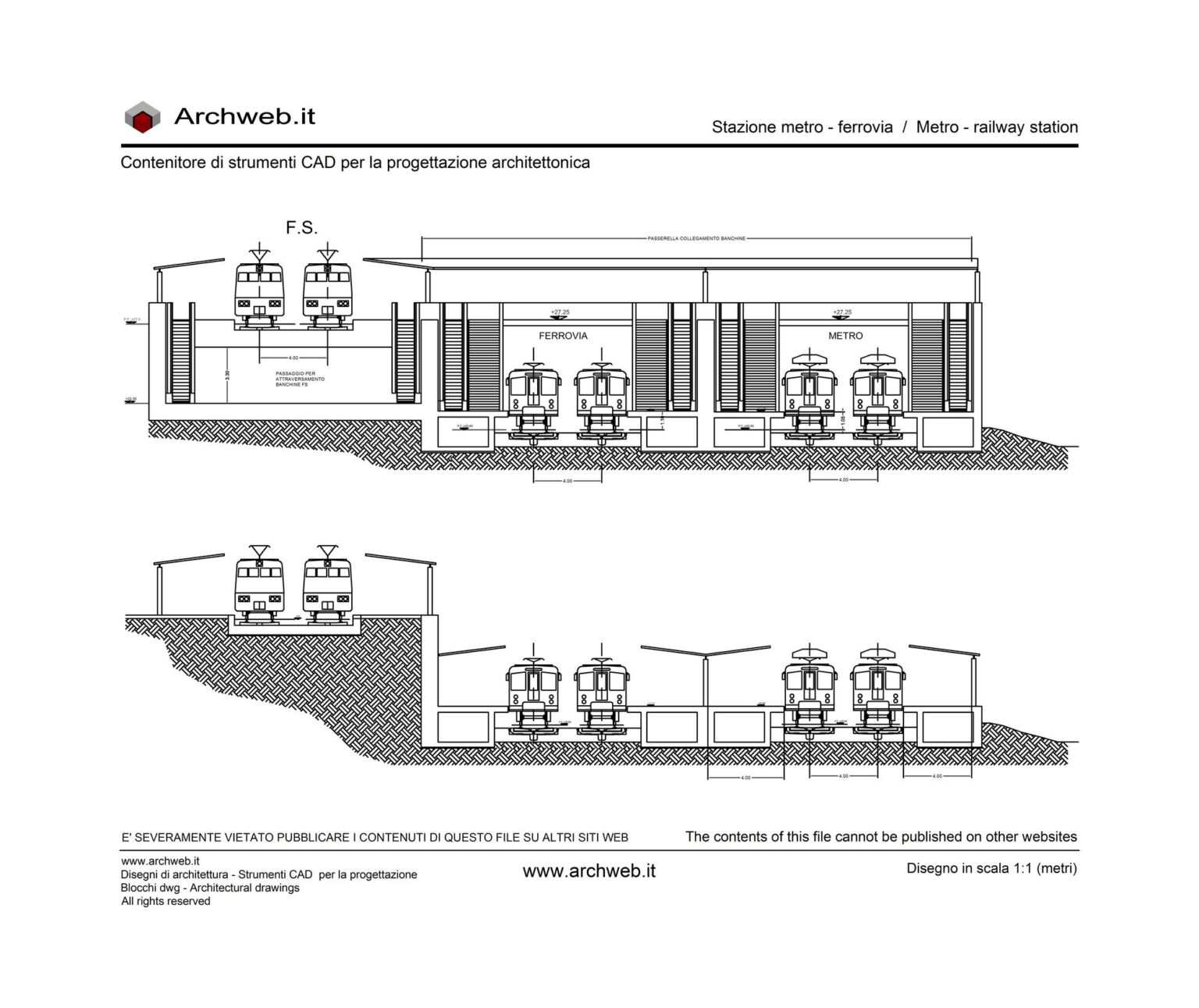 Estaciones de tren - Archweb dwg
