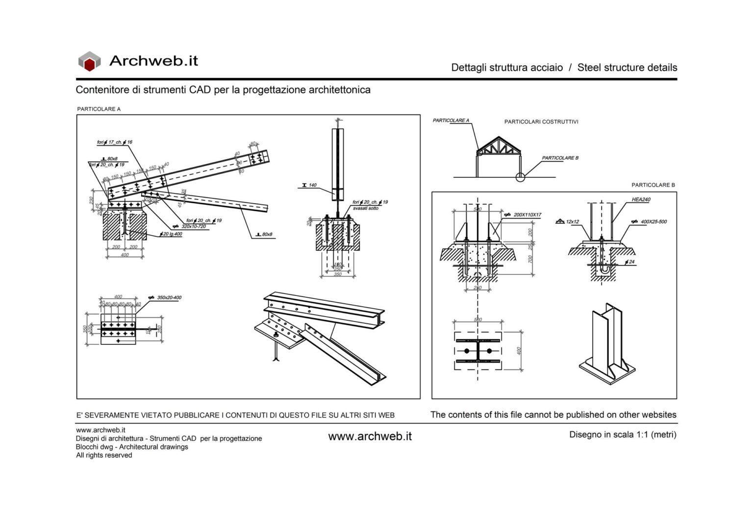 Steel beam sections - Archweb dwg