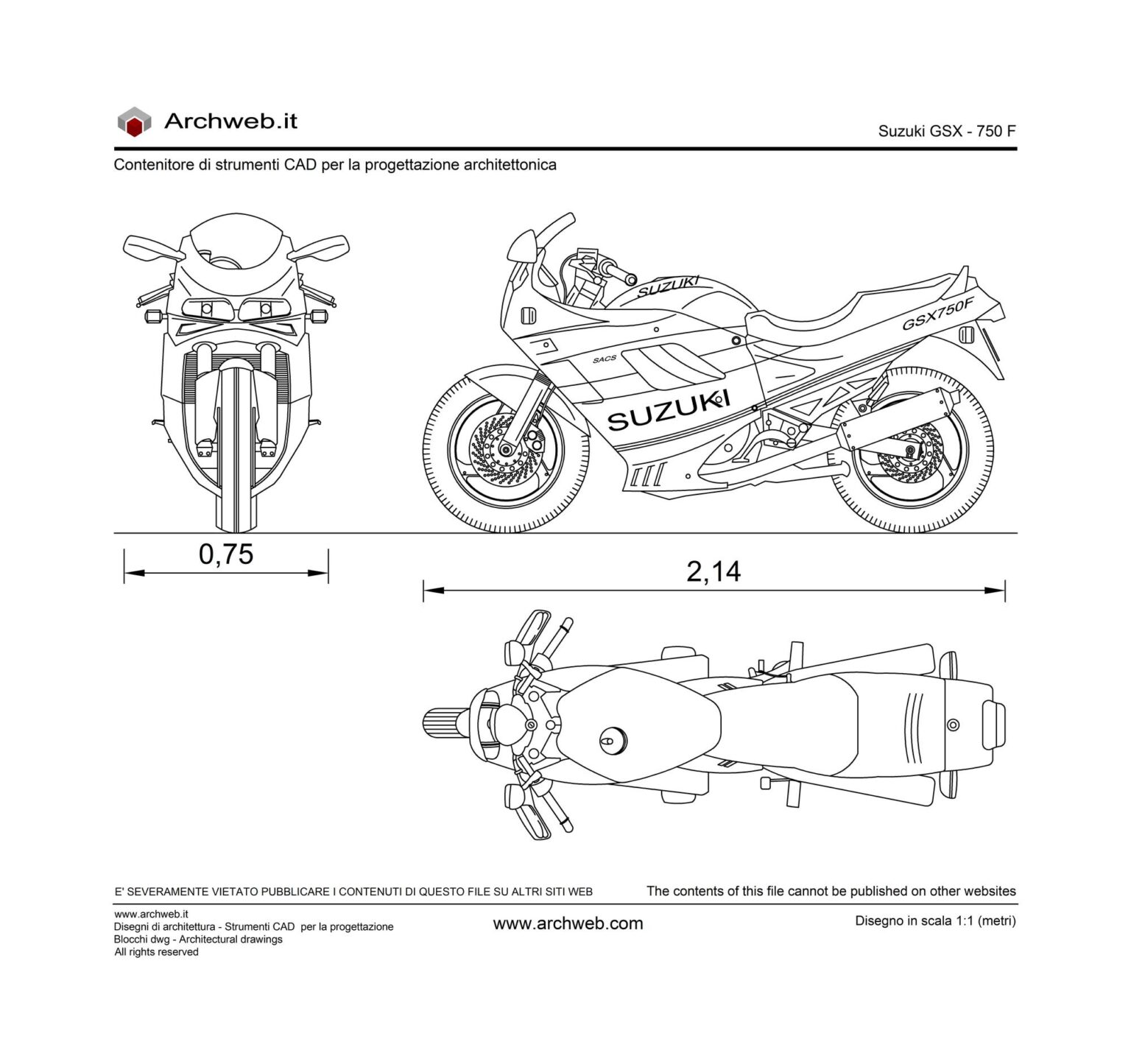 Suzuki motorcycle - Archweb dwg