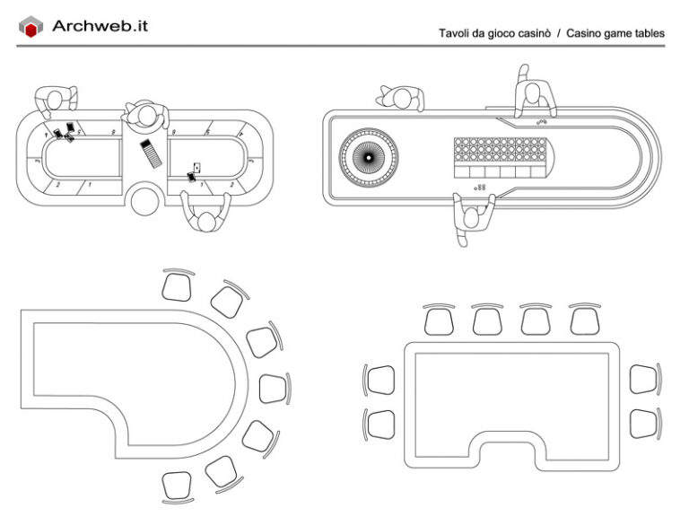 Game rooms - Casino - Archweb dwg