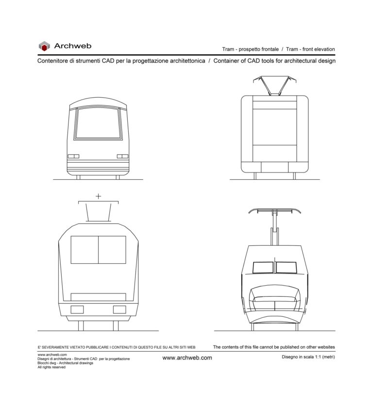Straßenbahn – 2D und 3D – Archweb dwg