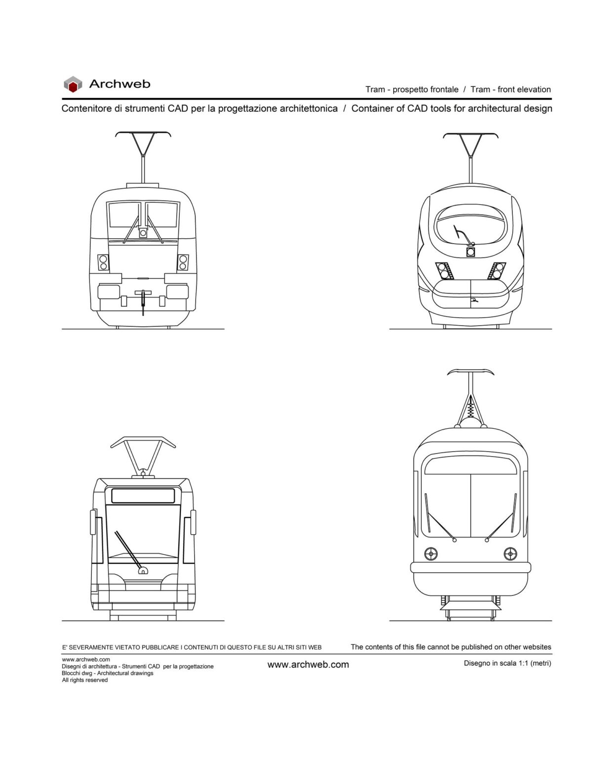 Tramway - 2D et 3D - Archweb dwg