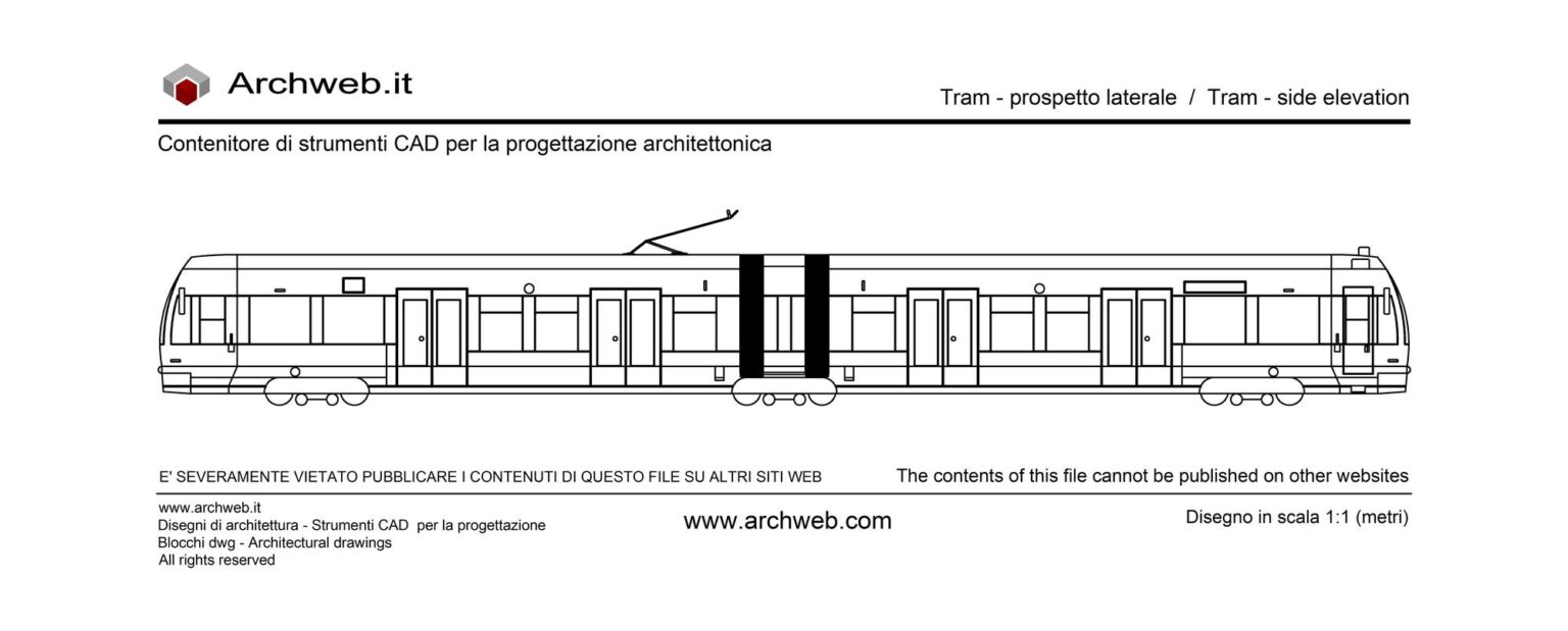 Tramway - 2D et 3D - Archweb dwg