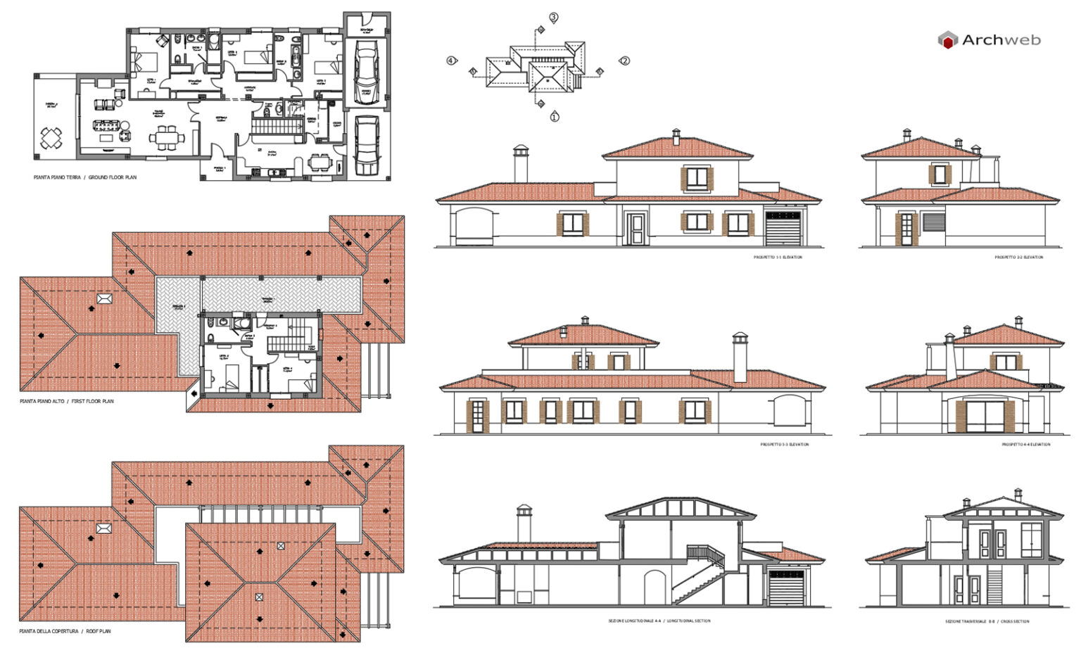 Villas y casas unifamiliares dwg - Archweb