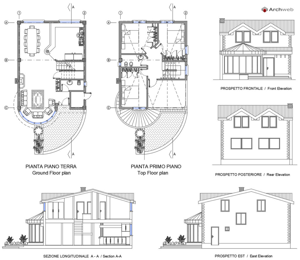 Villas y casas unifamiliares dwg - Archweb