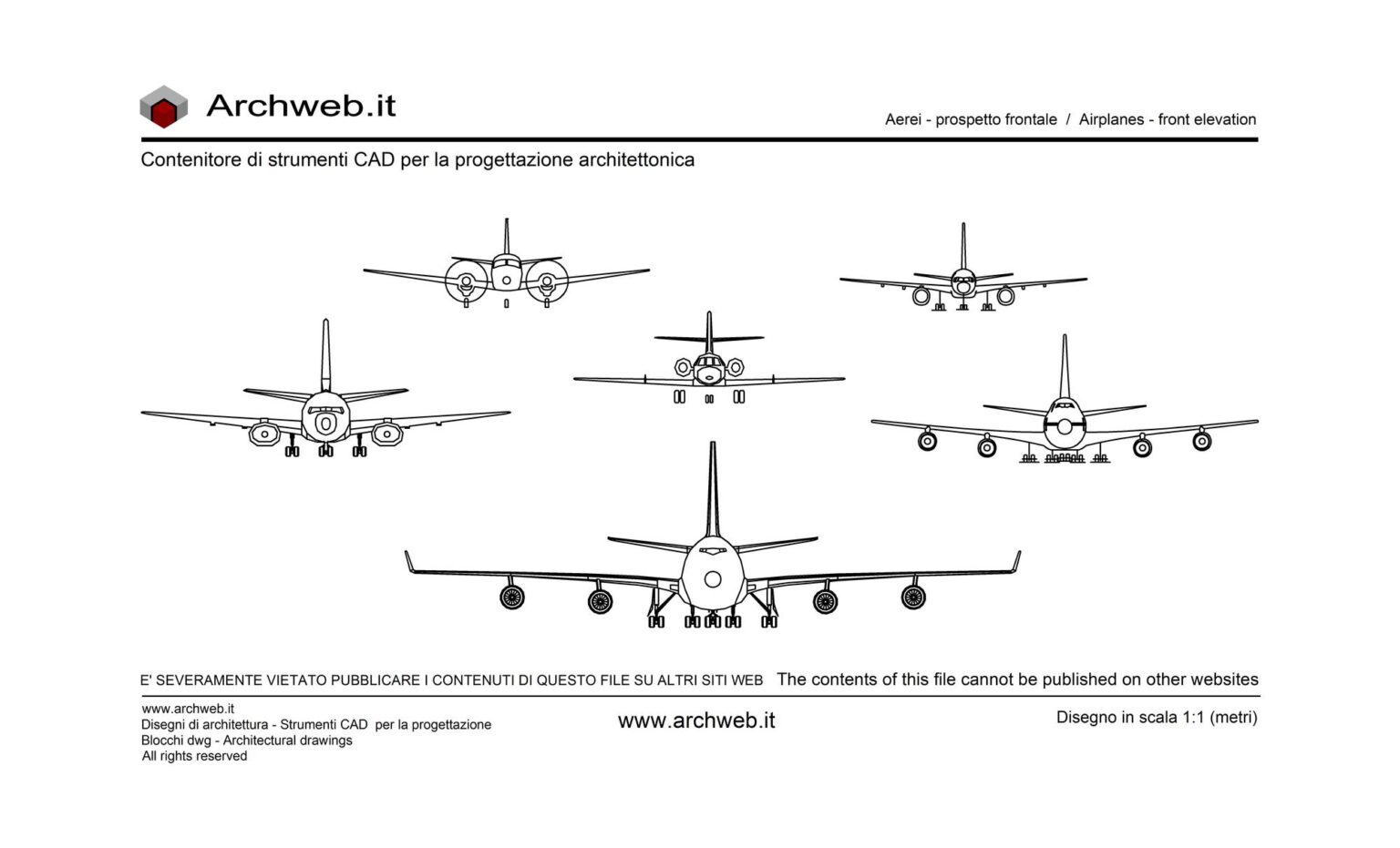 Aerei prospetto - Archweb dwg