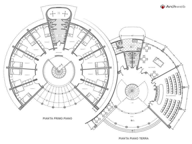 Circular residences dwg - Archweb