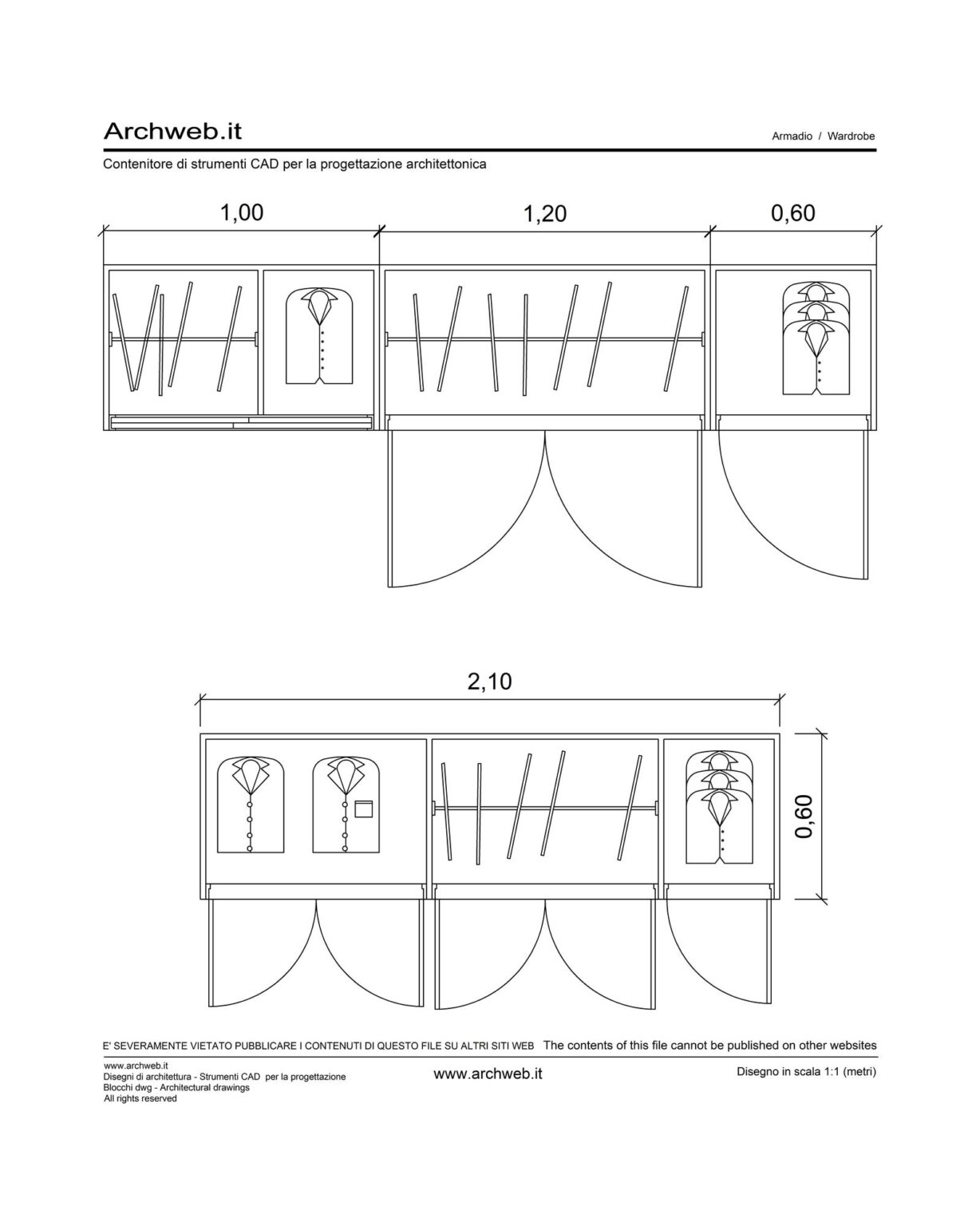 Armadi - Cabine armadio - Archweb dwg