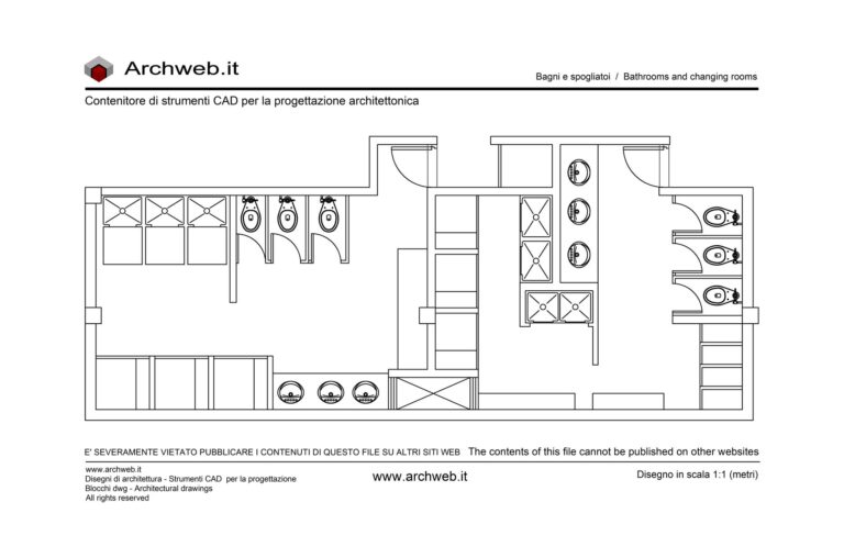 Bathrooms - Toilets - Changing Rooms - Archweb dwg