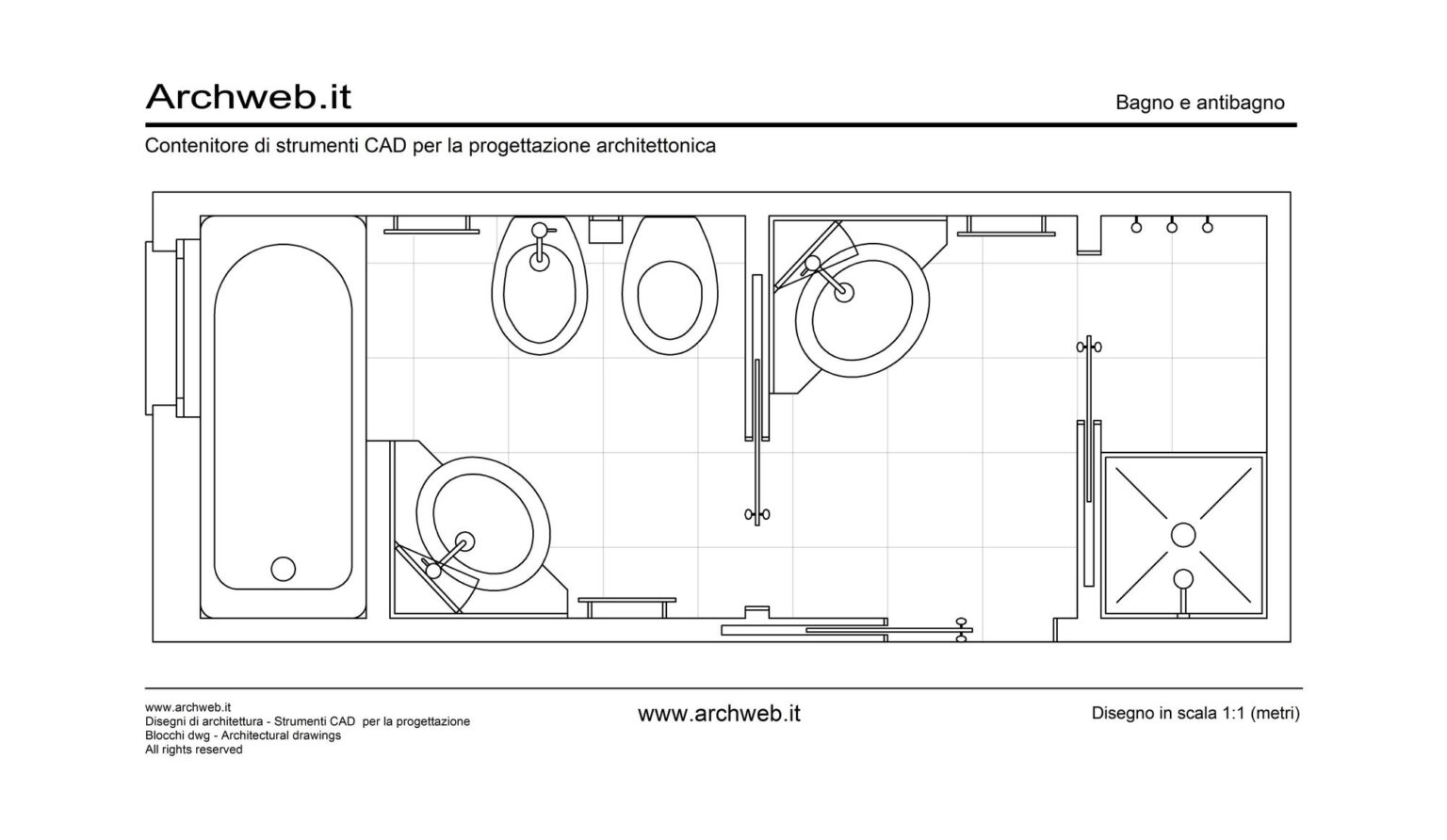 Bagno e antibagno dwg - Archweb