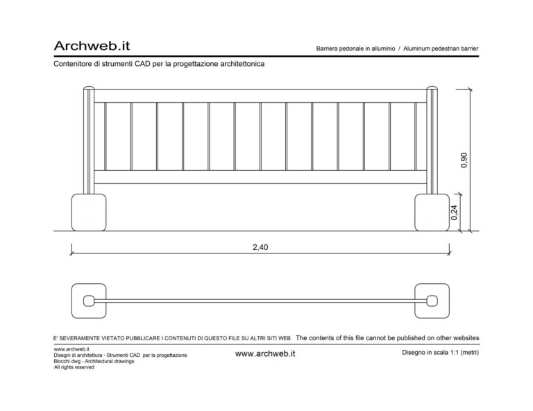 Pedestrian barriers - Archweb dwg