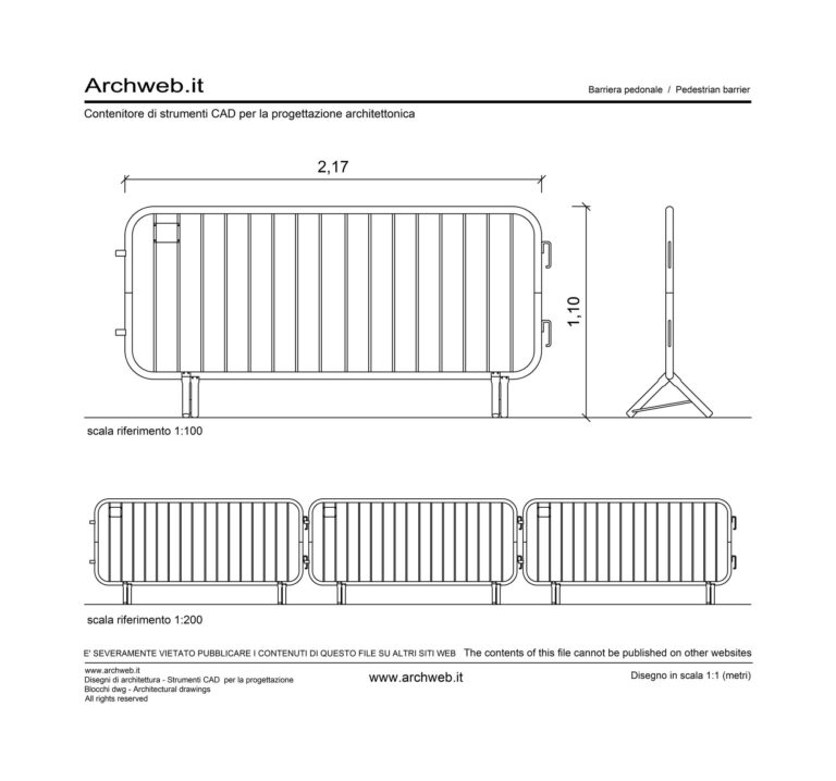 Pedestrian barriers - Archweb dwg