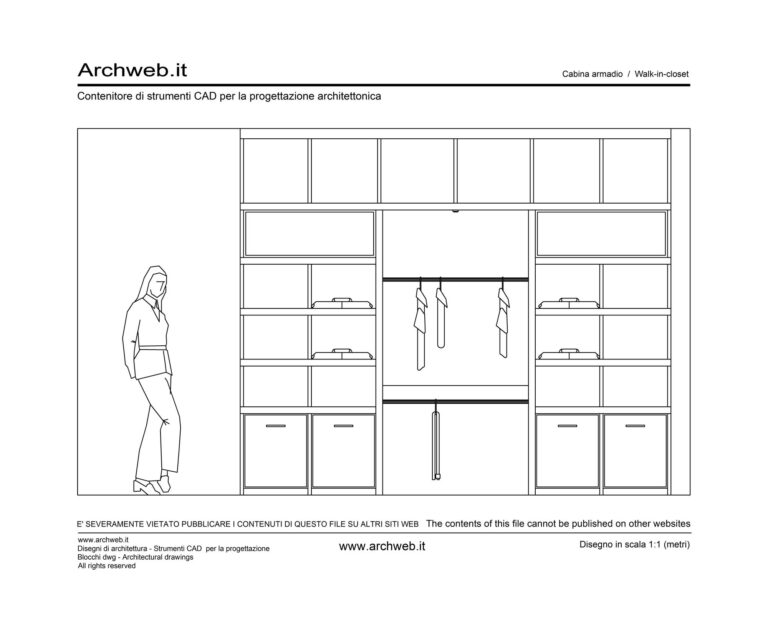 Wardrobes - Walk-in wardrobes - Archweb dwg