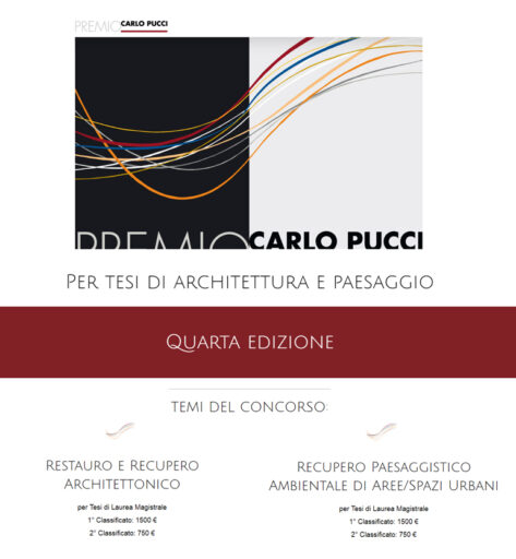 COMPETITION NOTICE 2019 5th CARLO PUCCI PRIZE.