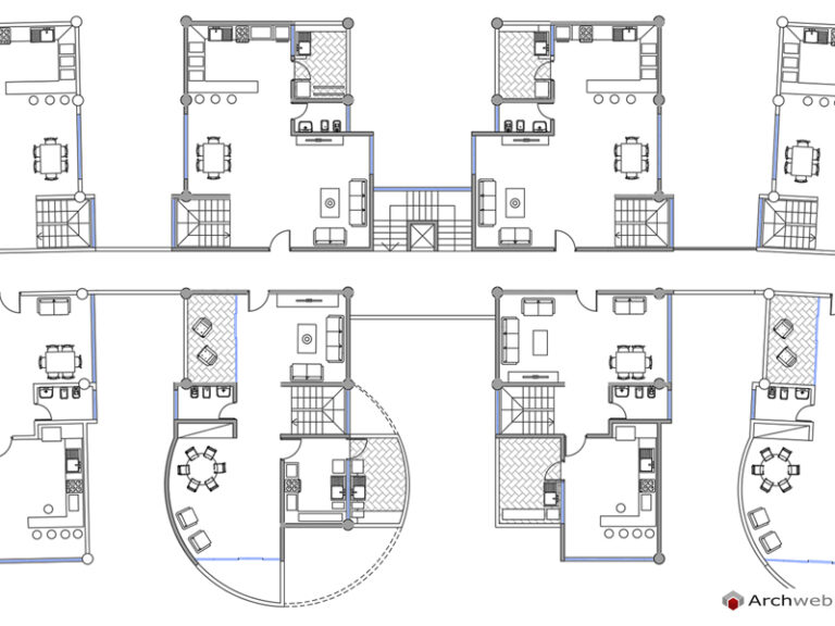 Balcony houses dwg - Archweb