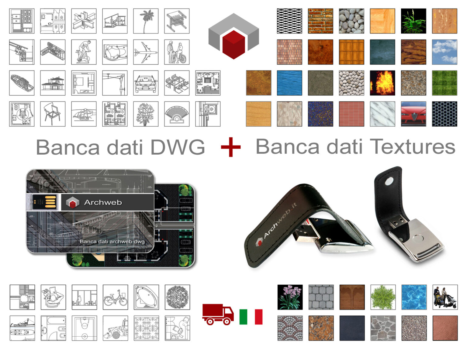 Dwg + Textures / Spedizione - ITA - Archweb dwg