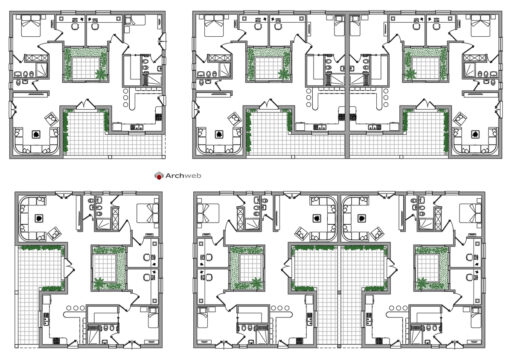 Maison avec patio 09 - Archweb dwg