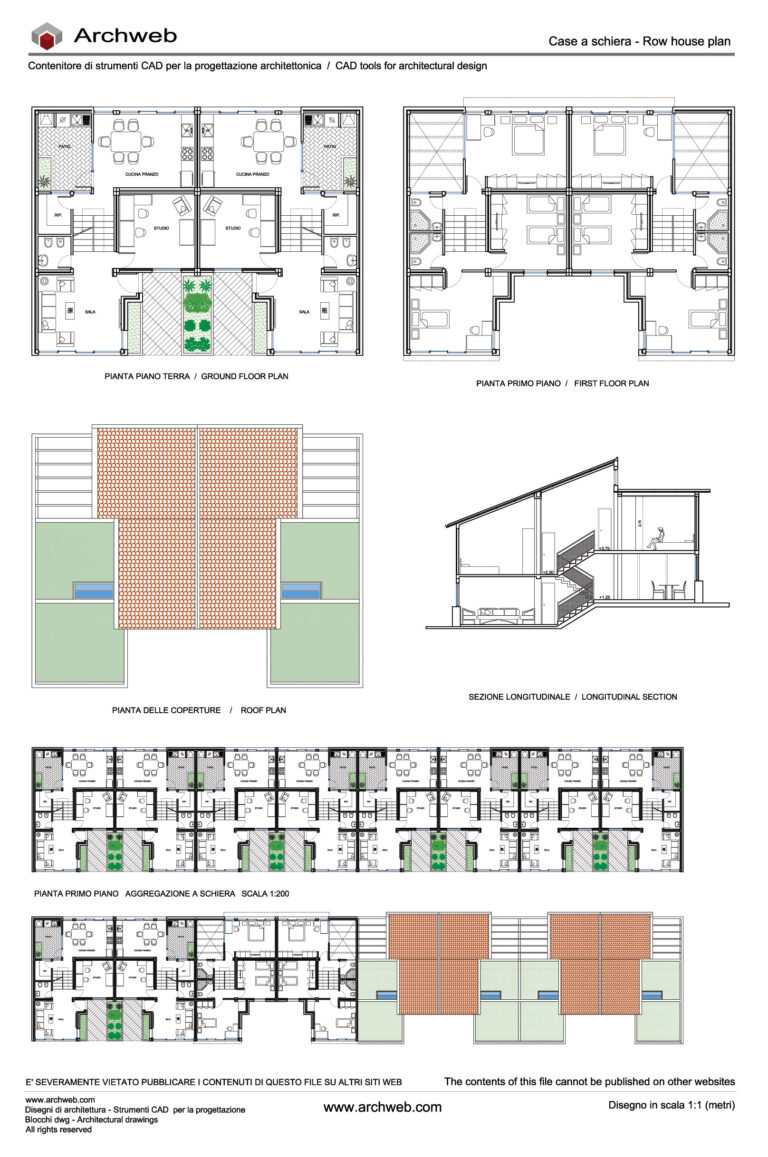 Casas adosadas 20 - Archweb dwg