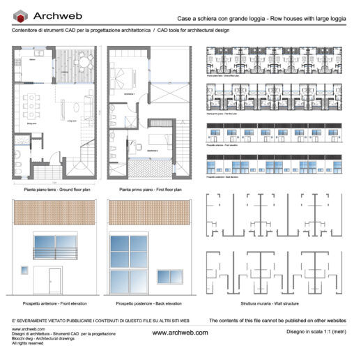 Casas adosadas 21 - Archweb dwg