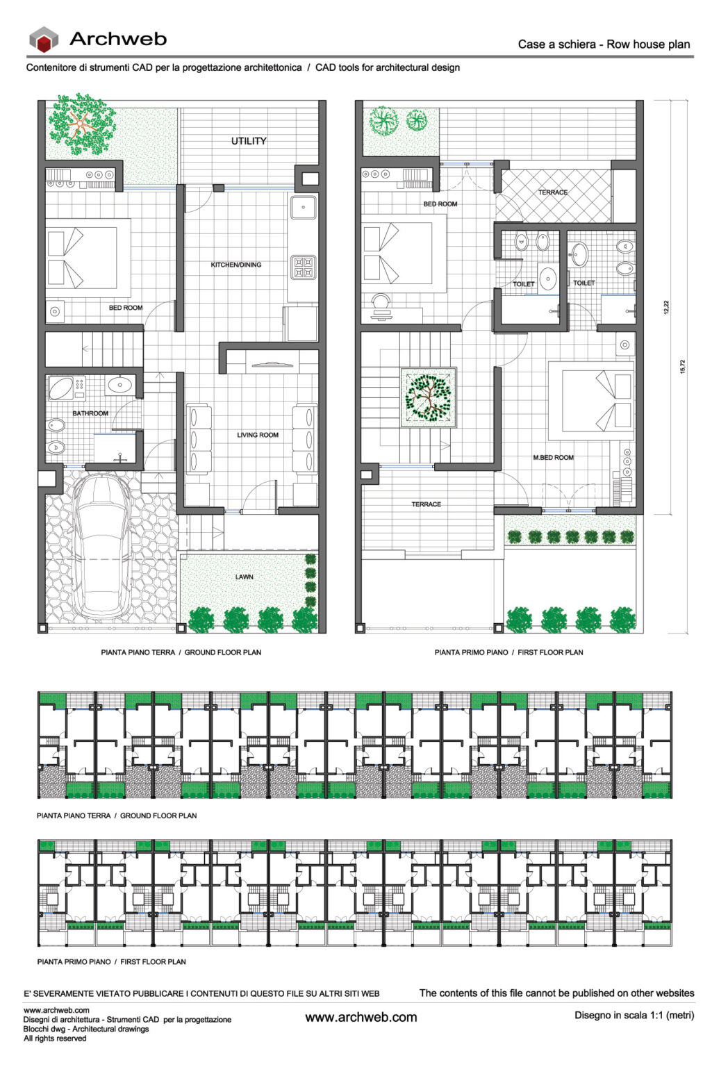 Casas adosadas 26 - Archweb dwg