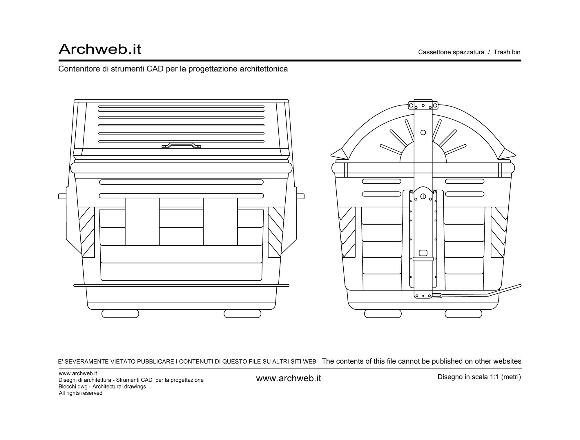 Waste bin 2 - Archweb dwg