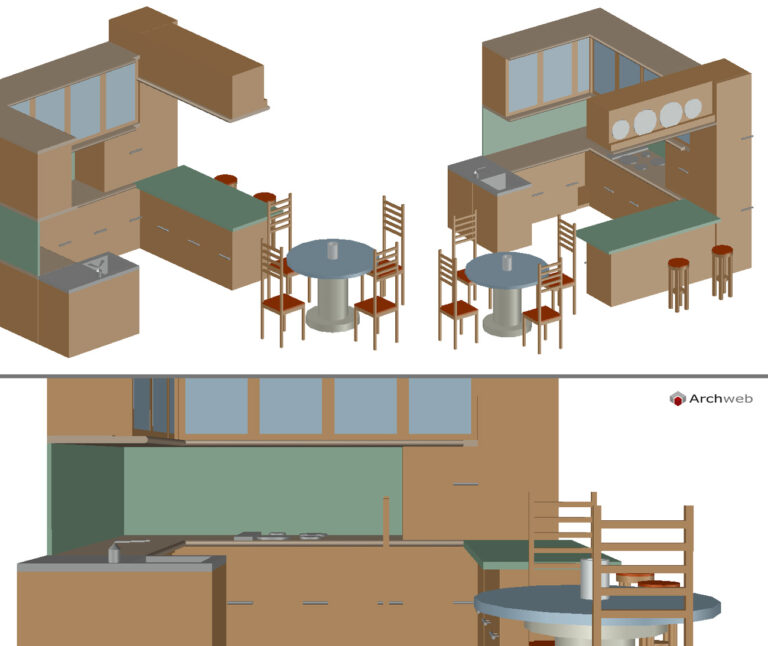 Kitchen 3D 02 - Archweb dwg