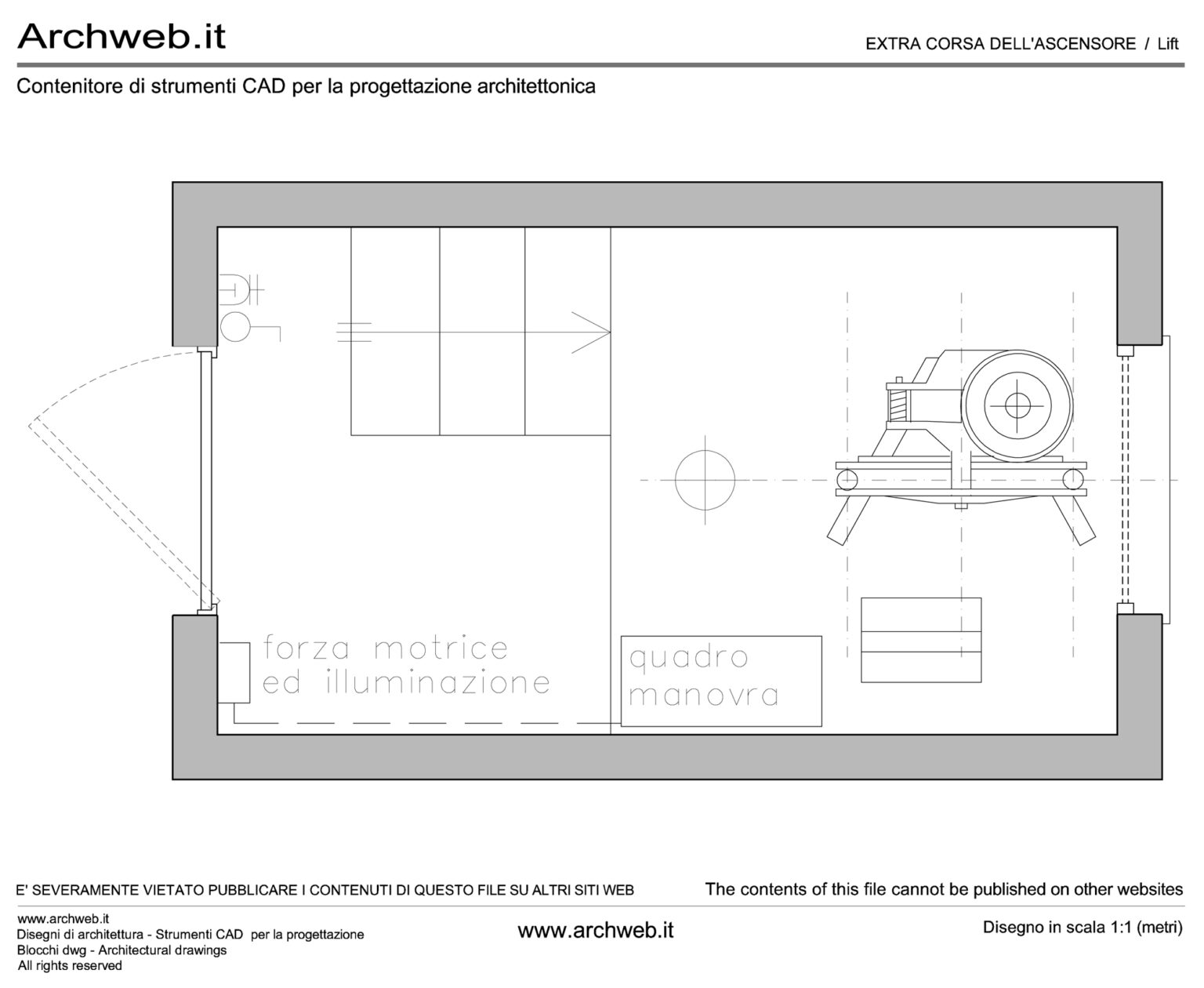 Ascensor desbordado - Archweb dwg