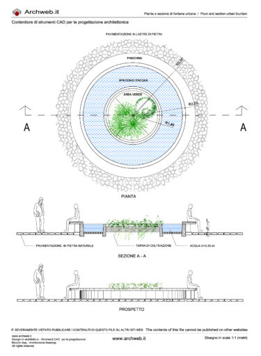 Urban fountain 03 - Archweb dwg
