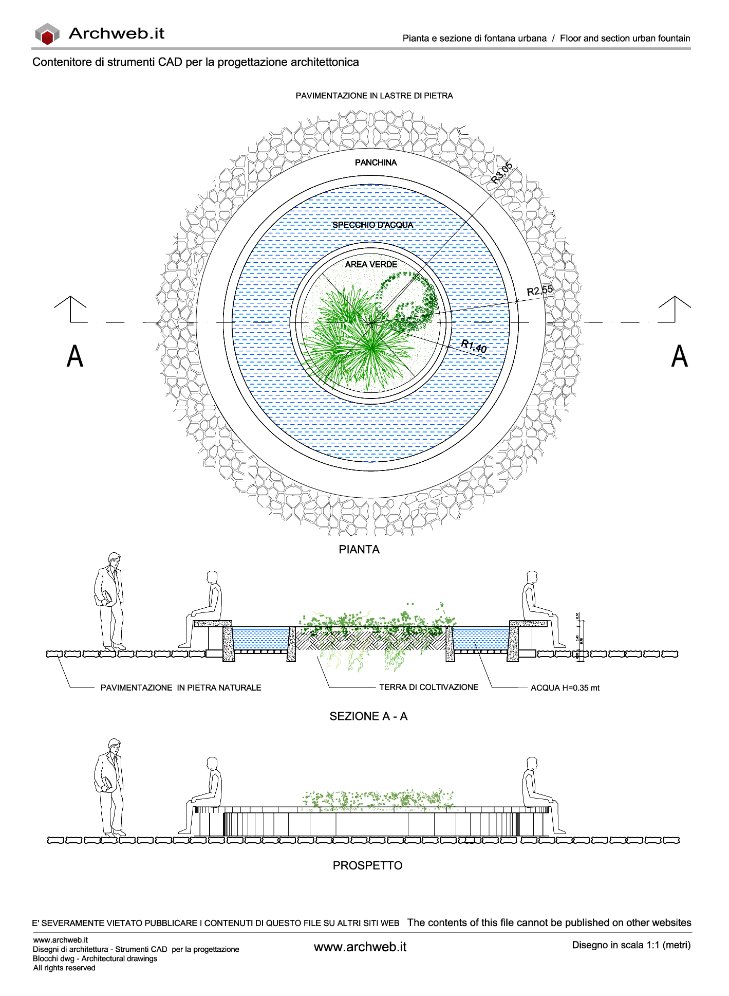 Urban fountain 03 - Archweb dwg