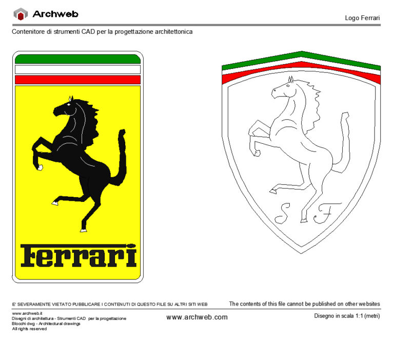 Ferrari Logo - Archweb dwg