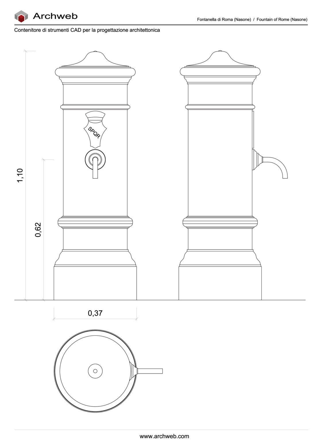Fontanella Romana "nasone" - Archweb
