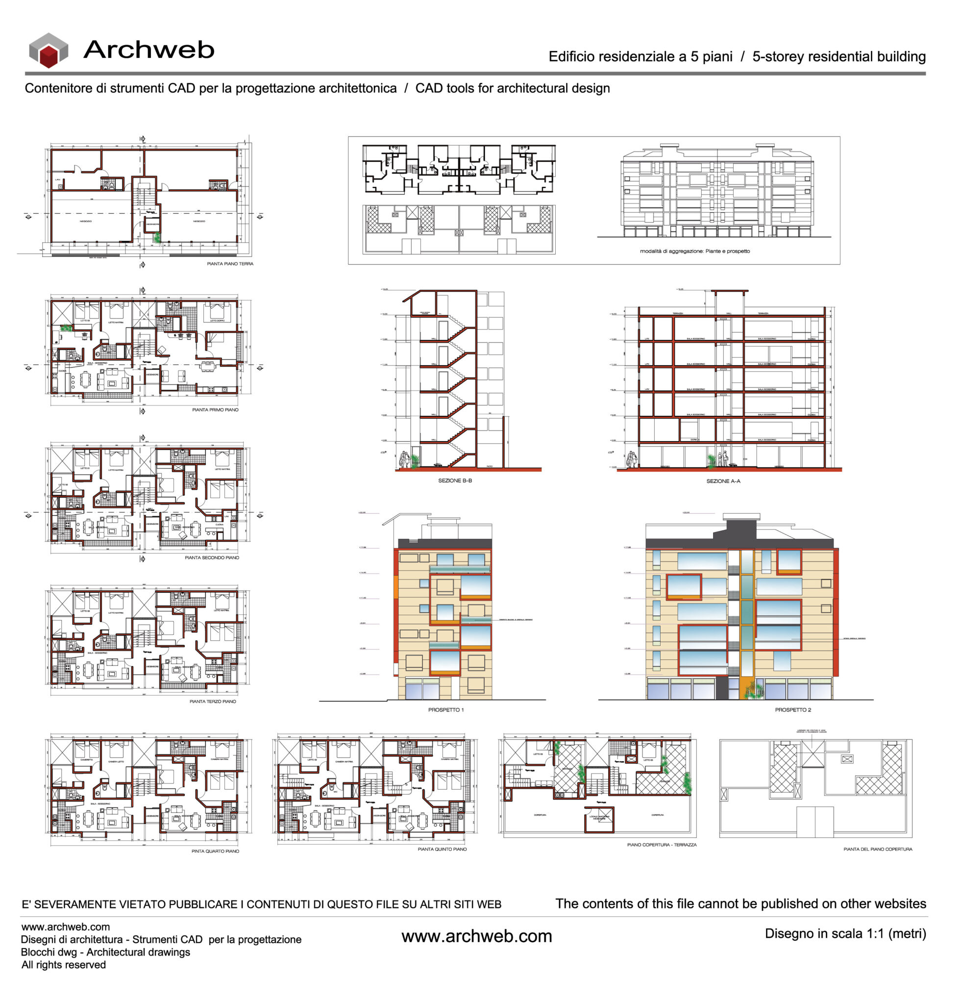 Residential building 01 - Archweb dwg