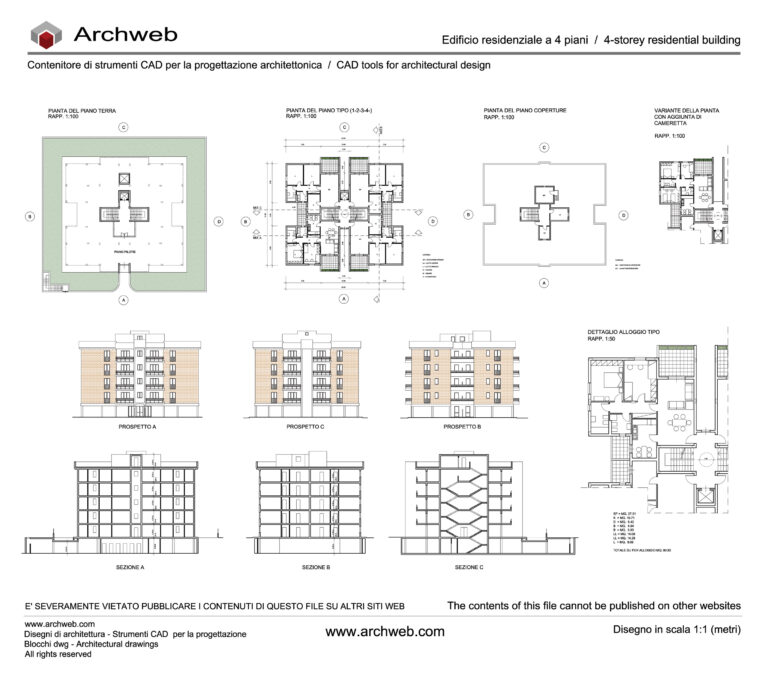 Residential building 04 - Archweb dwg
