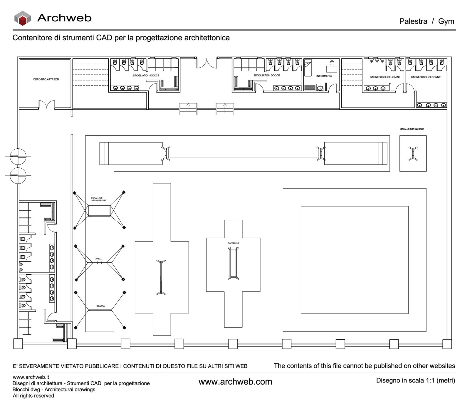 Gymnastics Gym - Archweb dwg
