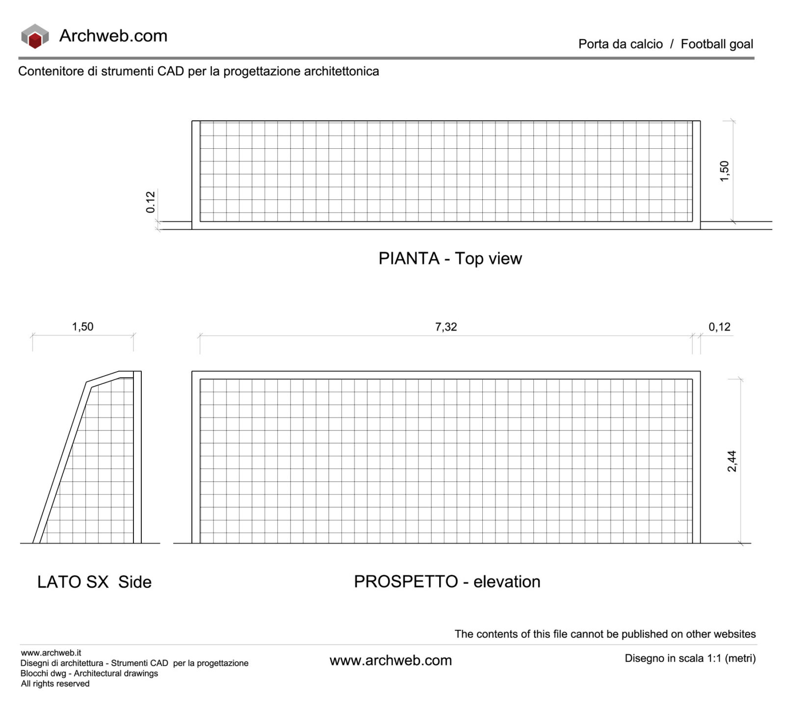 Soccer Goal - Archweb dwg